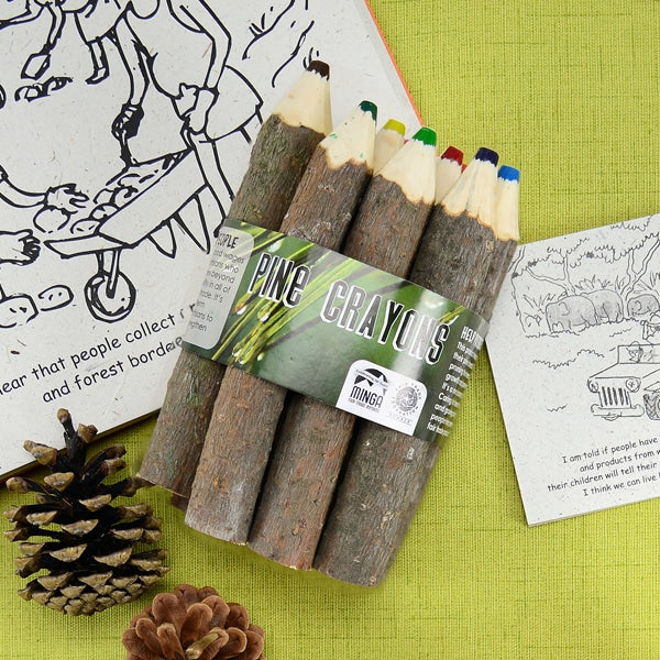 Pine Crayon Bundles – Tenfold Fair Trade Collection